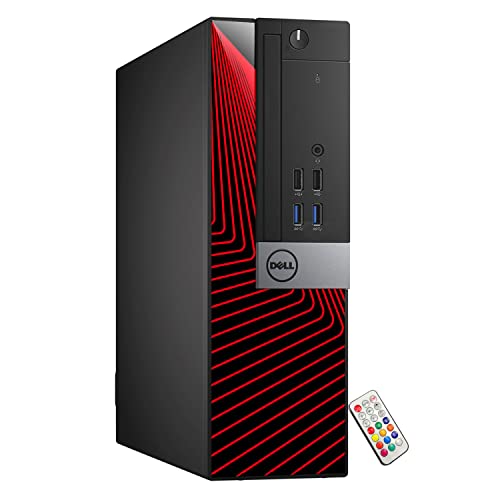 Dell OptiPlex Small Form Factor Desktop Computer with RGB Lights i7 6700 3.4 GHz 16GB RAM 512GB SSD Win 10 Pro WiFi, Keyboard & Mouse HDMI (Renewed)