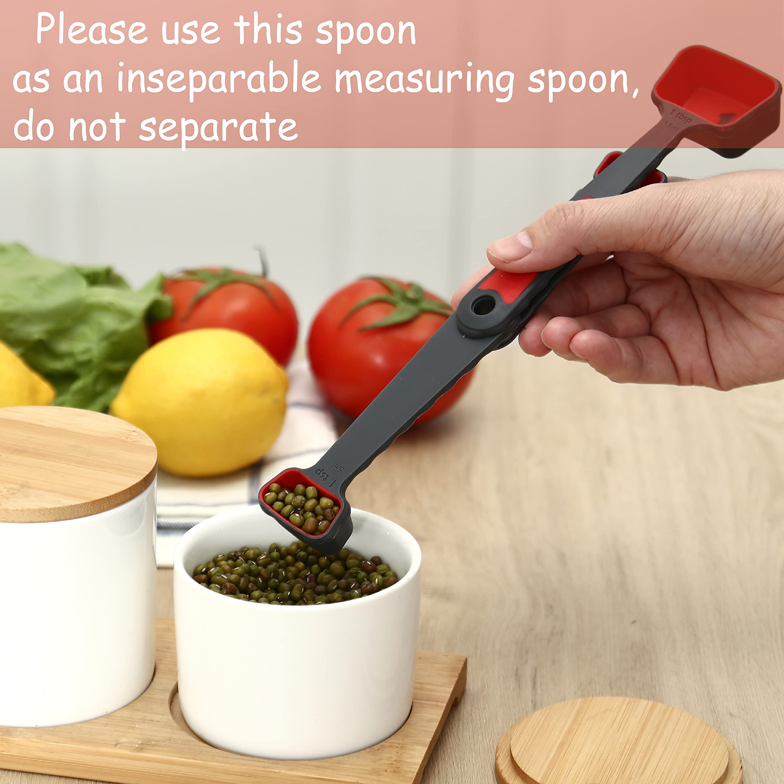 Collapsible Silicone Soft Measuring Cups and Measuring Spoons,8 pieces Portable Food Grade Silicone Measurement Cup for Liquid & Dry Measuring Baking &Utensils & Travel Measuring Cup,space saver
