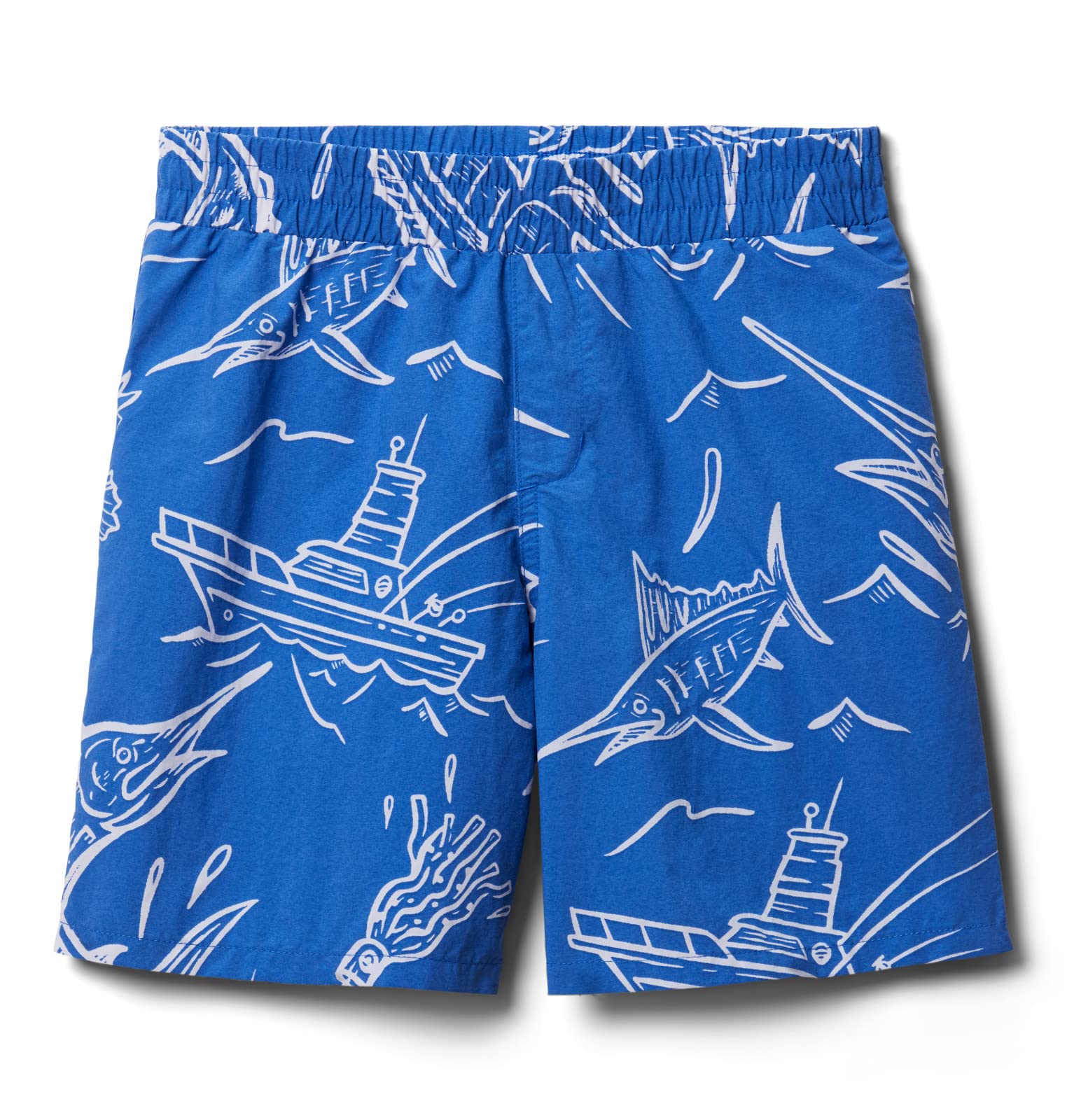 Columbia Boys Super Backcast Short, Red Spark Americana Fishing, Large