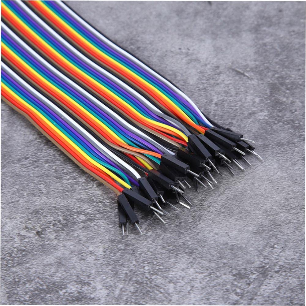 Electronics Connectors Kit 10Pcs Plastic Male to Male Connecting Cables for PCB Prototyping - Jumper Wire Breadboard Jumpers and Computer Accessories