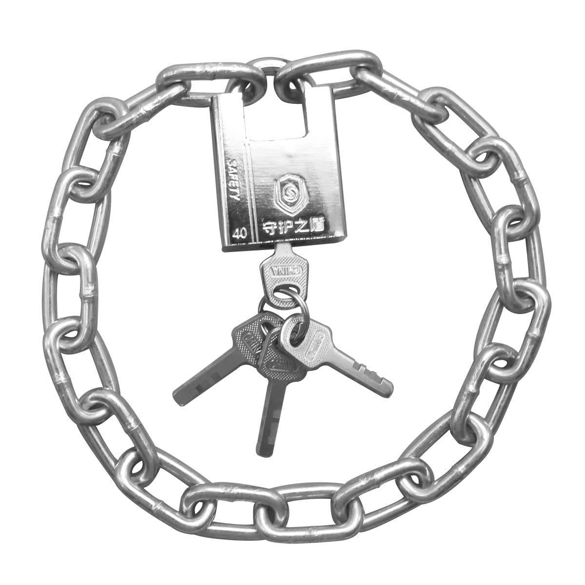 Chain Locks,Security Chain and Lock Kit,with 40mm Cut Proof Lock, for Motorbike, Bike, Generator, Gates, Bicycle, Scoote