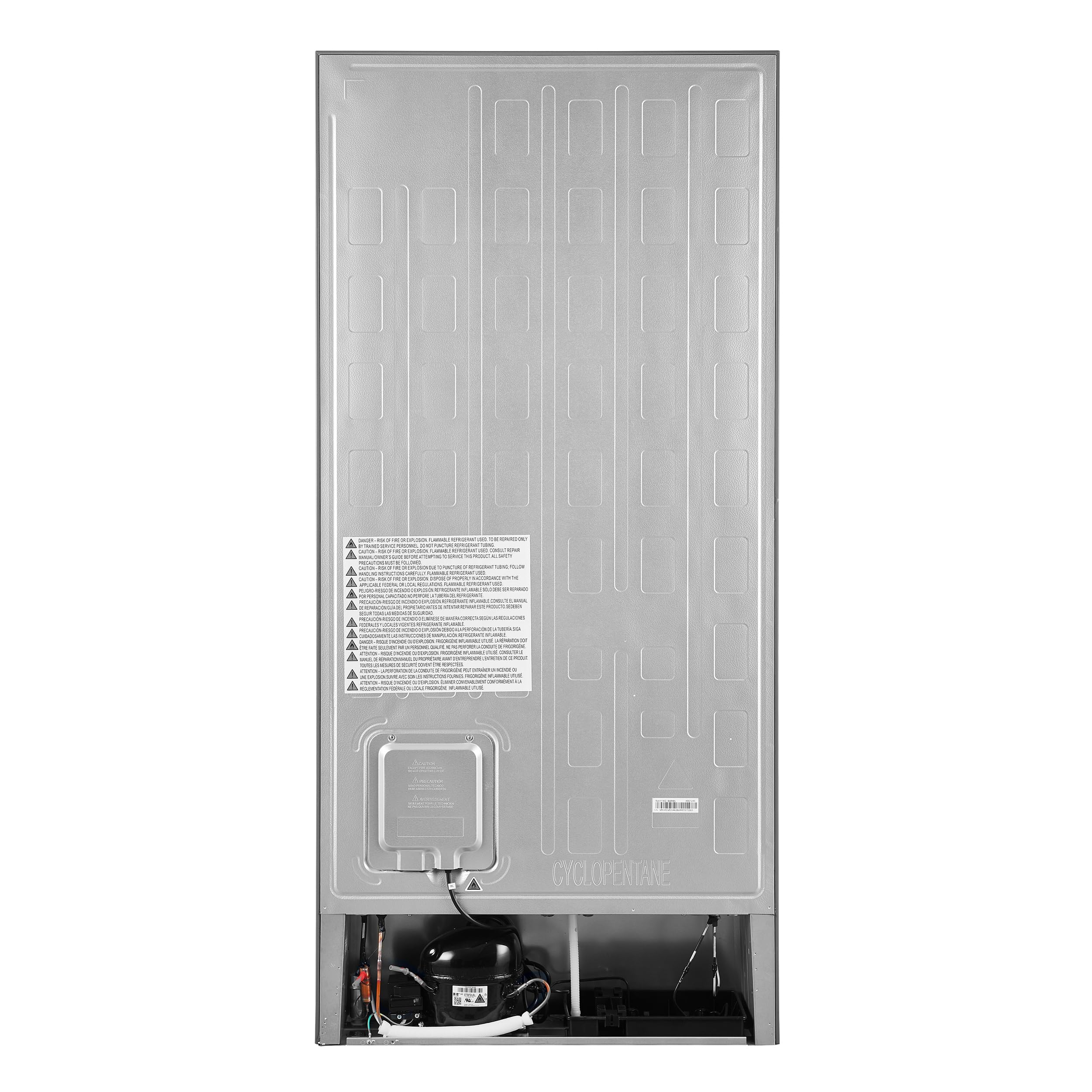 Forno 31" Milano Espresso Refrigerator with Bottom Freezer - 17.2 cu. ft Counter Depth Refrigerator with Touch Control & LED - Stainless Steel Fridge with Adjustable Door Bins and Crisper Drawer