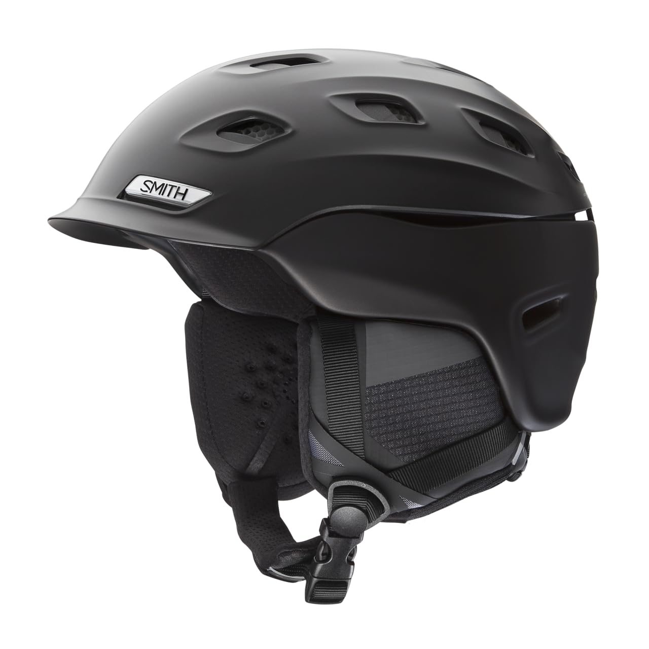 SMITH Vantage Round Contour Fit Snow Helmet in Matte Black, Size Medium