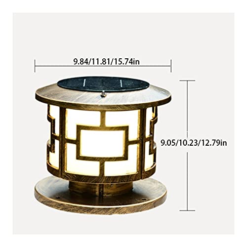 QIAOLI Led Solar Light Solar Light European Style LED Column Head Lamp Fence Door Post Lamp Villa Home Garden Garden Light Outdoor Light Path Lights (Size : 400mm)