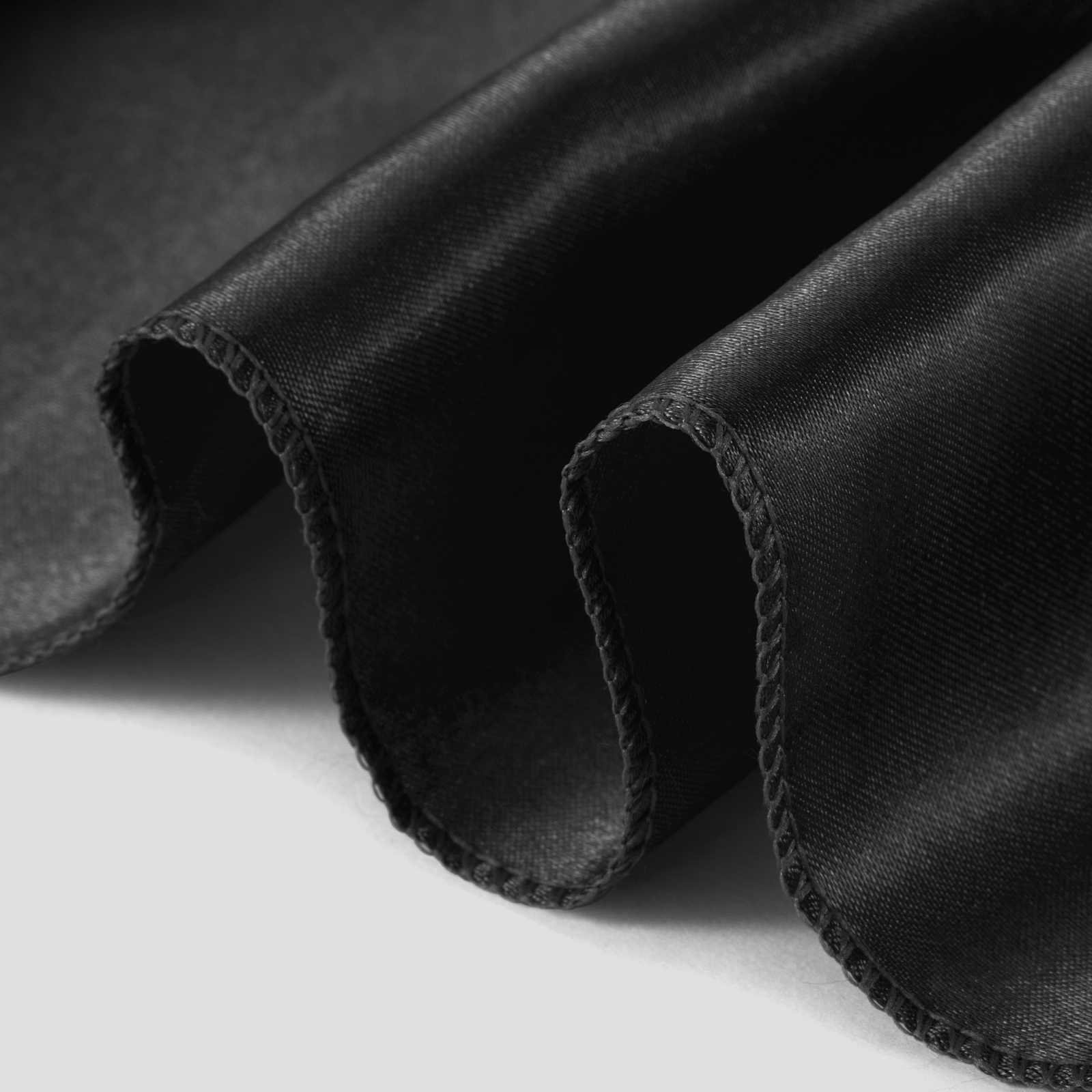 Lann's Linens - 5 Satin Overlay Table Toppers - 72" Square Tablecloth Covers for Wedding, Reception or Party - Silver