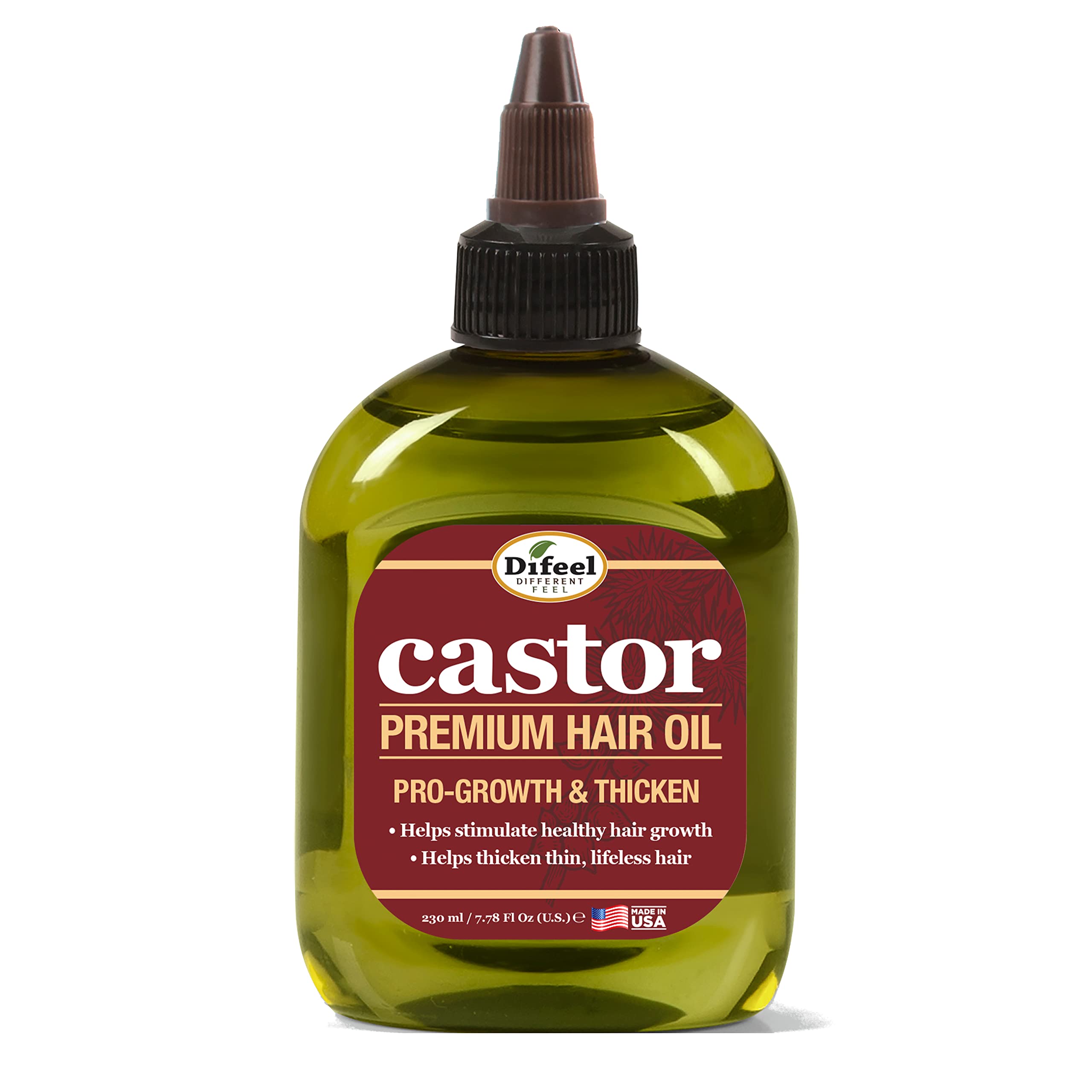 Difeel Castor Pro-Growth Hair Care Gift Set - 4-PC Shampoo, Conditioner, Hair Mask, and Hair Oil