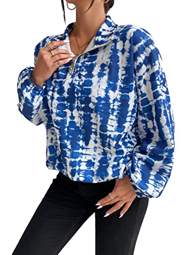 Gdlifecome Womens Half Zip Pullover Long Sleeve Print Sweatshirt Womens all Fashion 2022 Pullover