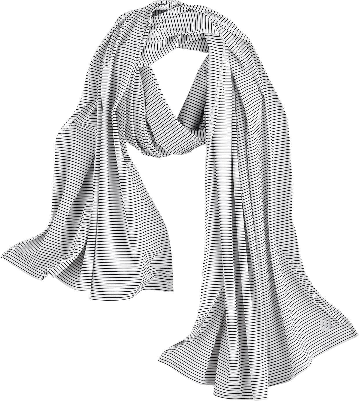 Coolibar UPF 50+ Women's Bhakti Sun Shawl - Sun Protective (One Size- Black/White)