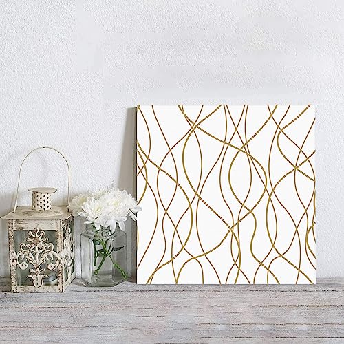 Canvas Wall Art Pictures on Canvas Oil Painting Art with Framed for Home Decorations Modern Line (28'' x 28'' x 1 Panel)