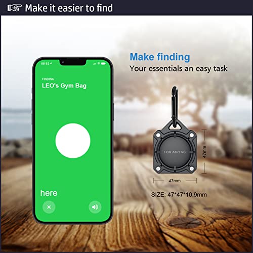 HBT Waterproof Airtag Holder/AirTag Keychain Case, Fully Enclosed, Durable, Secure Protector for AirTag with Key Ring (4pack)