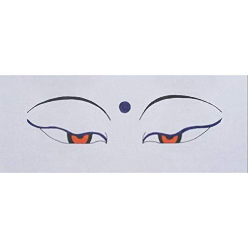 Gift Wrapping Paper Roll Amber Buddha Eyes Eyebrows Third Eye for Wedding,Birthday, Shower, Congrats, and Holiday Gifts- 58"x 23" (1 Roll)