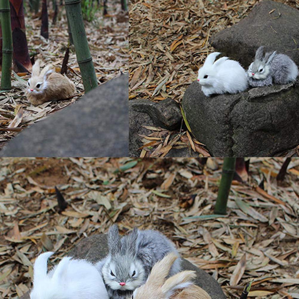 TBoxBo 3-Pack Easter Bunny Plush Toy - Realistic, Soft, Lifelike Animal - Cute Stuffed Rabbit for Birthday Gift