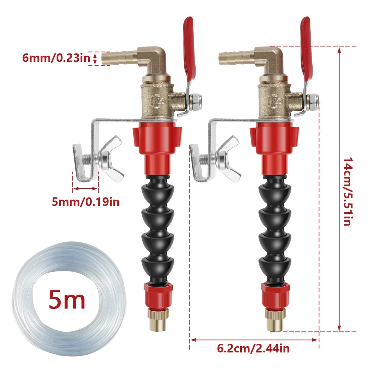 Dust Remover Water Sprayer for Cutting Machine, Cutting Machine Misting System Water Sprayer, Water Sprayer for Marble Brick Tile Cutting Machine Grinder (5M Water Pipe)