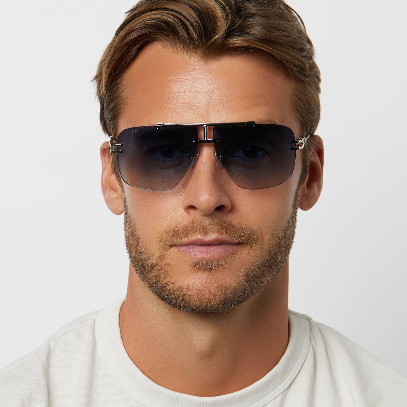 DIFF Star Wars The Mandalorian Paz Vizsla Aviator Sunglasses for Men and Women UV400 Protection, Battle Armor Silver + Nevarro Night Sky