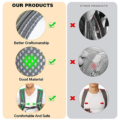 GEAMSAM Clear Backpack, Heavy Duty Transparent Backpack with Reinforced Bottom See Through Backpack for College, Travel, Workplace Security - Gray