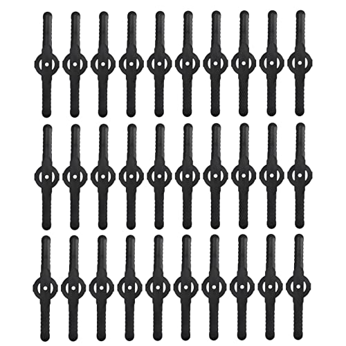 kemengsuer 30Pcs String Trimmer Head Blades, 5.5x1.3inch Plastic Cutter Blades Replacement, Electric Cordless Grass Trimmer Replacement for Garden Lawn