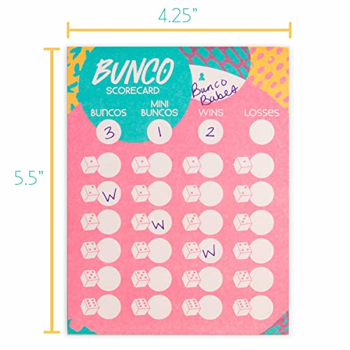 Bunco Scoresheet Refills - 75 Scoreboards & 25 Table Sheet Tally Pads - Must-Have Party Supplies, Fun Learning Activities, & Extra Game Pieces for Family Night, Rec Rooms, & Fundraisers