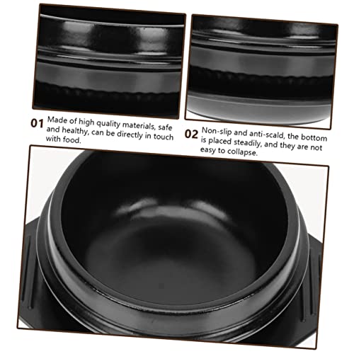 GANAZONO Korean Miso Soup Pot Soup Pot with Lid Induction Stock Pot Korean Stone Pot 1 Set Induction Stew Pot Soup Stew Pot Soup Cookware Ceramic Kitchen Cooking Pot Casserole Pot Crock