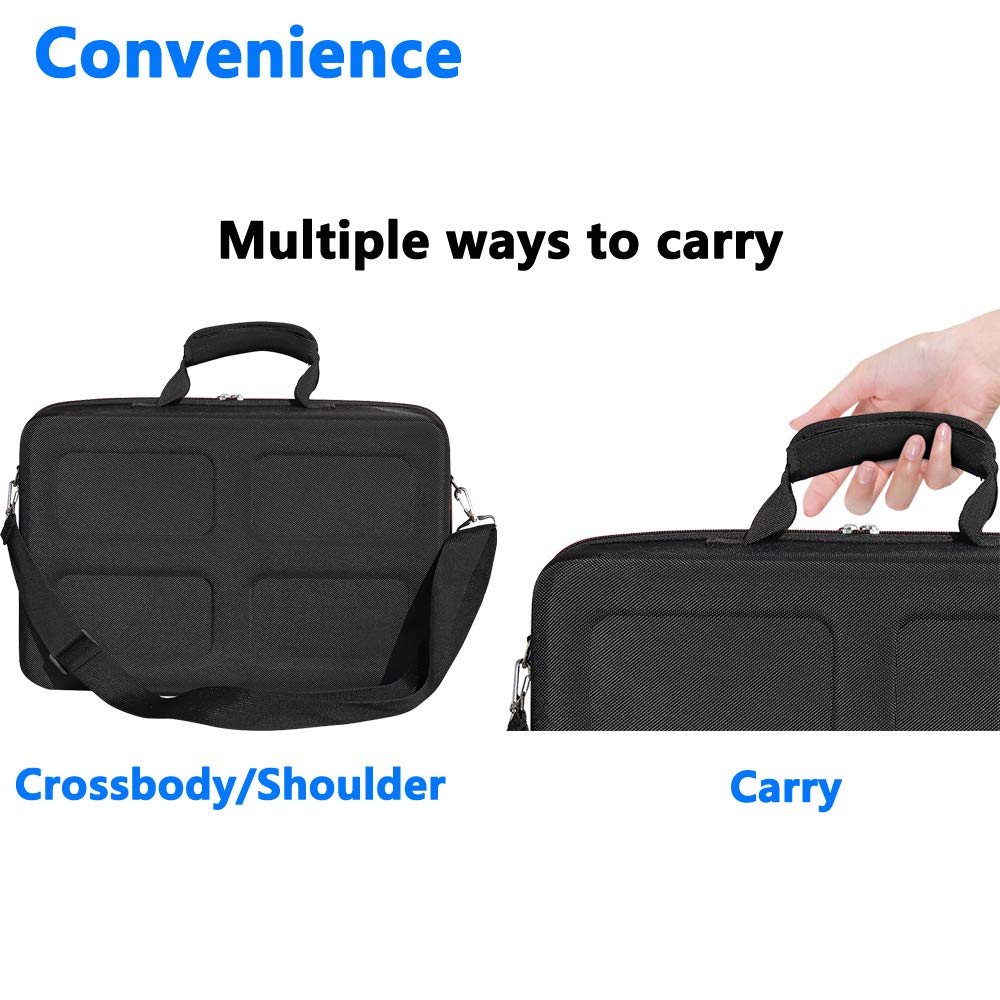 Traveling Storage Bag for PS5, Carrying Case for Sony Playstation 5 Console, Shockproof Scratchproof Hard Handbag, Store PS5 Controller, Pulse 3D Headset, and More Gaming Accessories (Black)