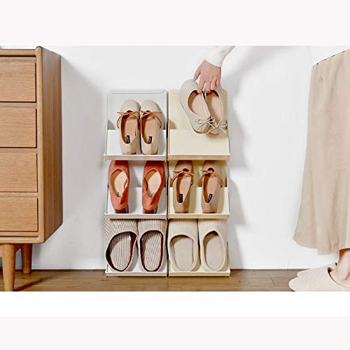 TAZSJG Combinable Multi-storey Shoe Racks Superimposed Three-Dimensional Living Room Door Cabinet Plastic Shoes Storage Hangers (Color : A)