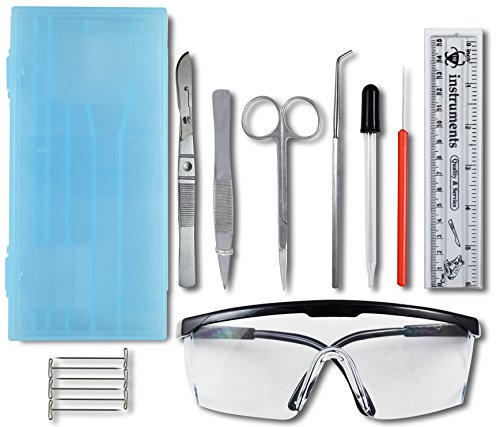 DR Instruments Precision Dissection Kit and Safety Eyewear Set: High-Quality Tools for Accurate Lab Work and Eye Protection