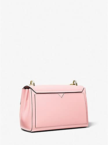 Michael Kors Lita Medium Leather Crossbody Bag (Powder Blush)