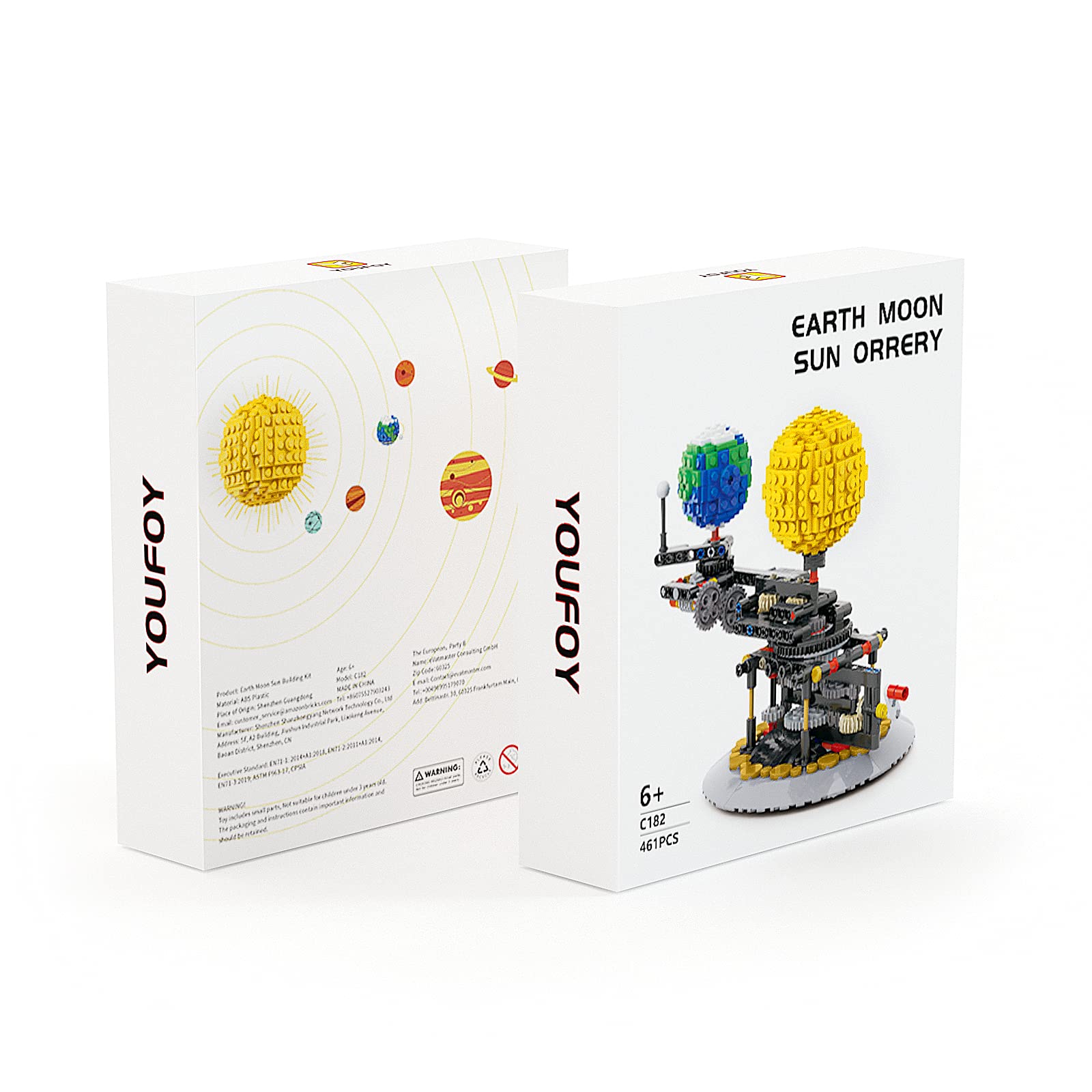 Solar System Model Earth, Moon and Sun Building Sets,Educational Learning Toys for Kids, Space Explorers Building Set, STEM Building Toys, Valentines Day Gifts for Kids or Friends (461 PCS)