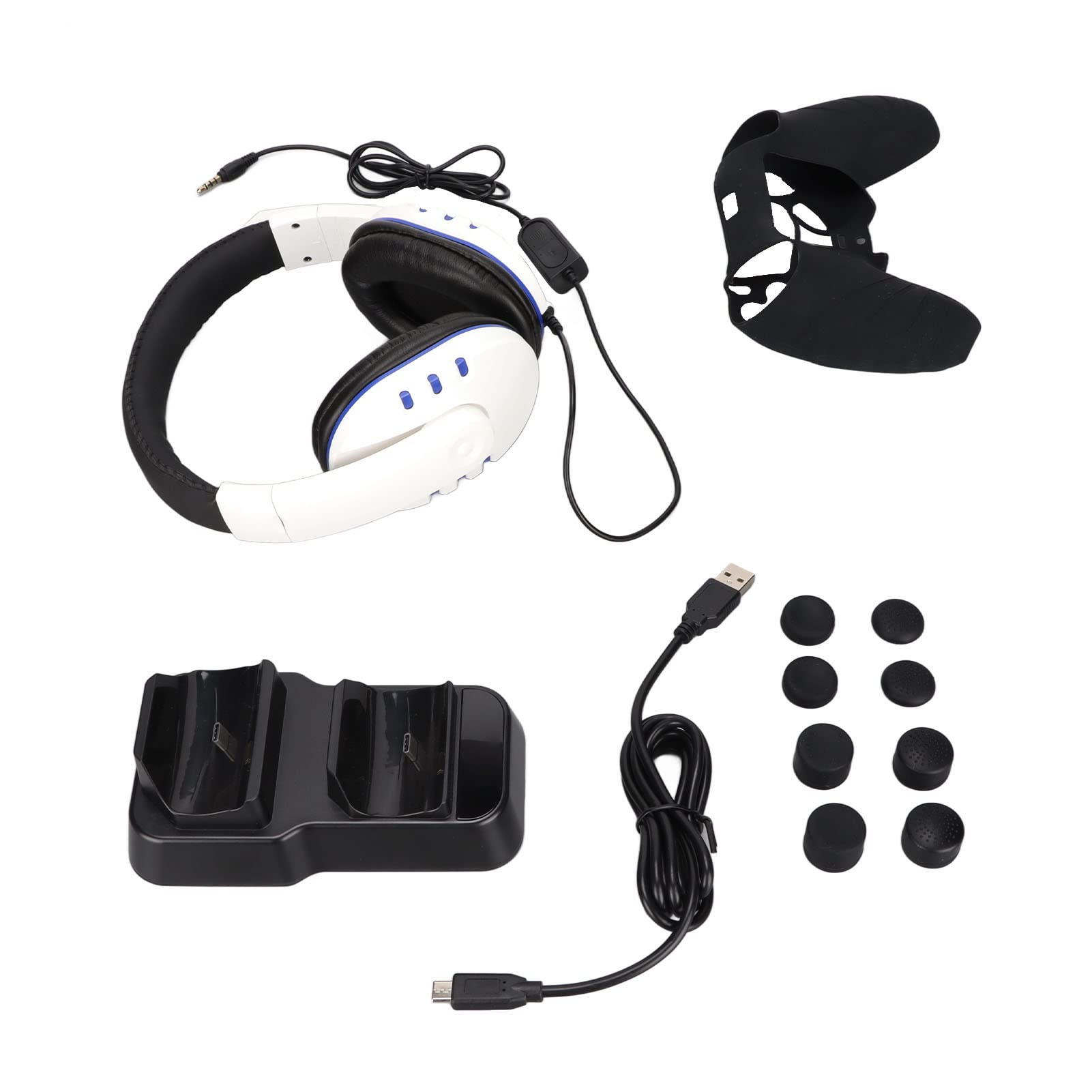 ControllerAccessories, Protective Case GamingHeadset GameAccessoriesSet Dual Charging Station for Game Controller
