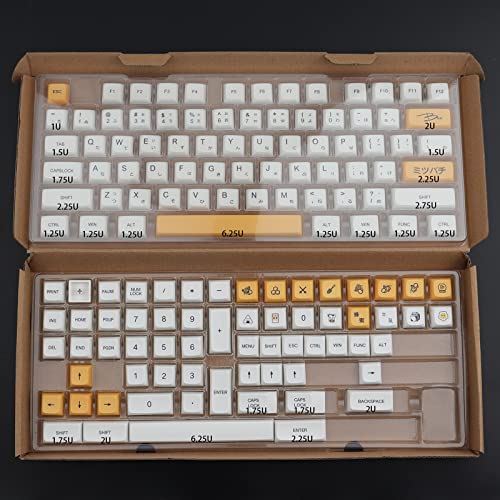 Hyekit PBT Keycaps 137 Keys Dye-Sublimation Keycaps XDA Profile Japanese Keycaps Cute Keycaps for Cherry Gateron MX Switches Mechanical Keyboards