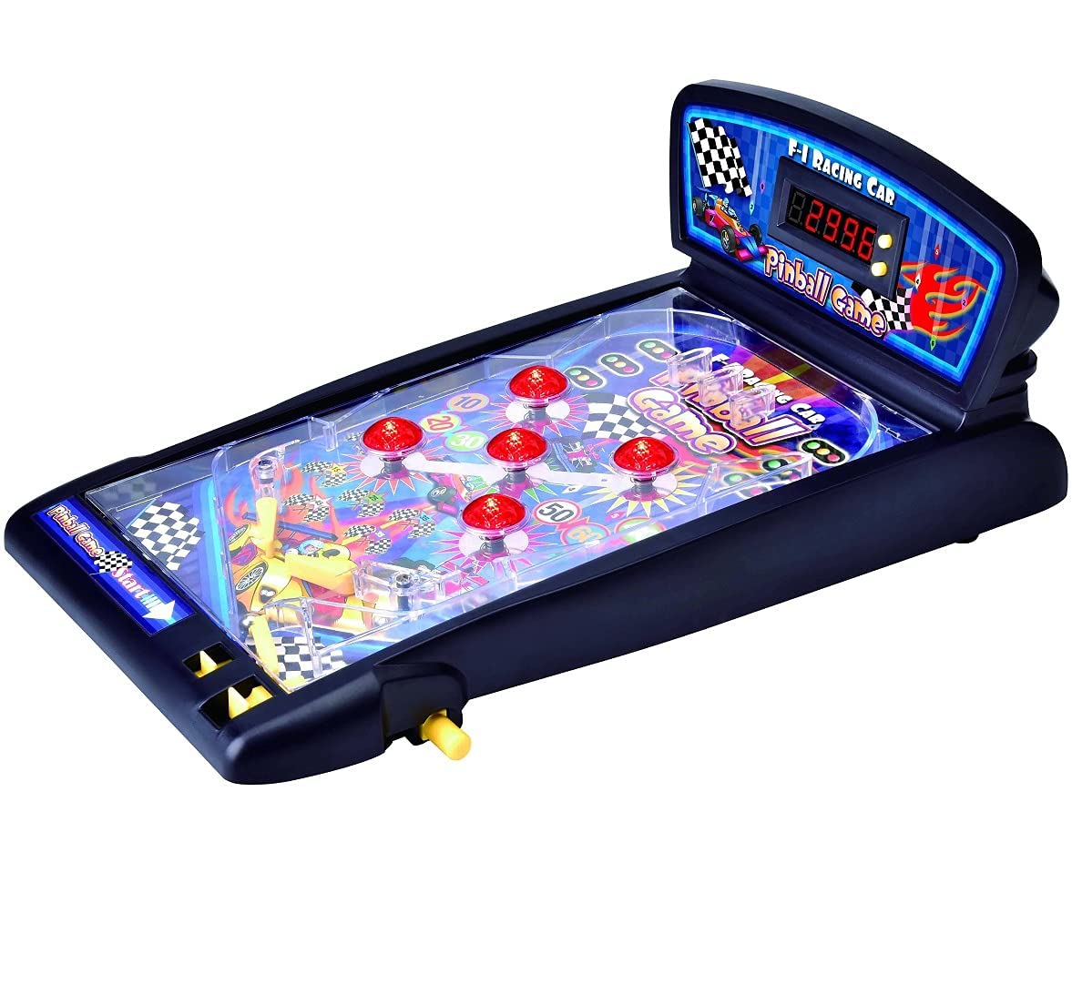 Trisquirrel Pinball Machine, Electronic Tabletop Pinball Game, 16.5 Inch Table Pinball with Lights & Sounds, LED Digital Scoreboard- Suitable for Age 8+ to Adults