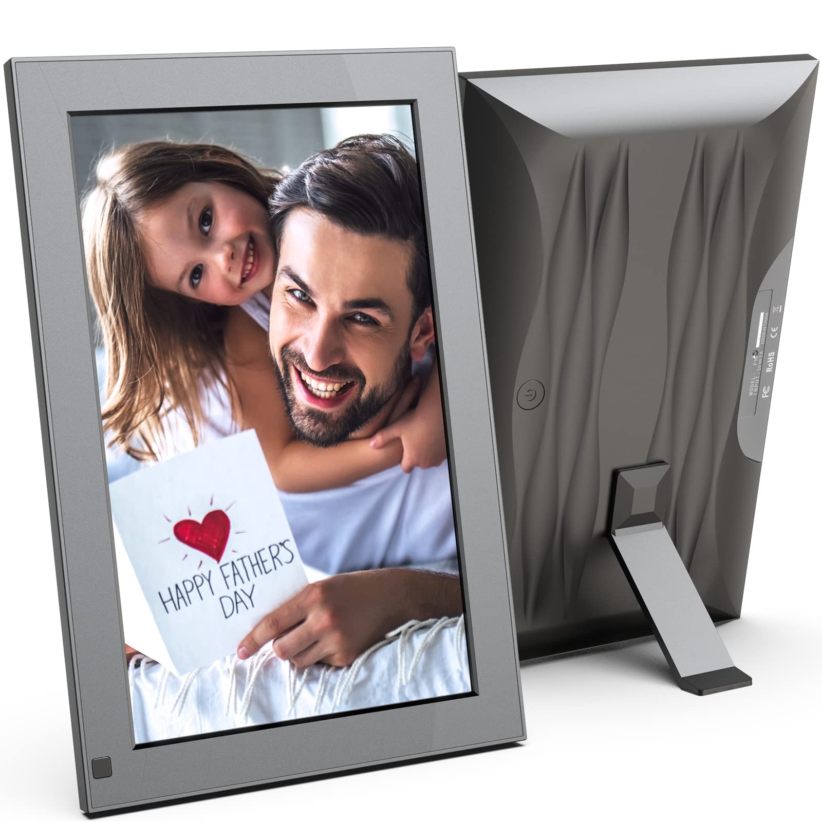Digital Picture Frame 10.1 inch Digital Photo Frame - Smart WiFi Frame 1280x800 HD IPS Touch Screen, 16GB Electronic Picture Frame Slideshow, Share Photos and Videos via APP Email, Free Cloud Storage