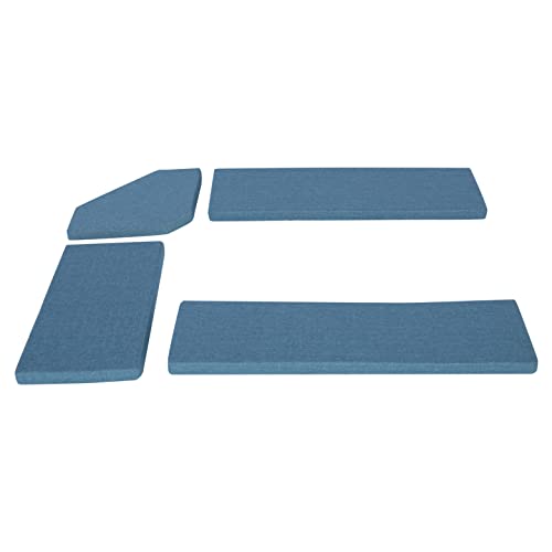 Linon Home Décor Polyester Linon Vintage Blue, Nook NOT Included Destin Cushion Set, 4 Piece