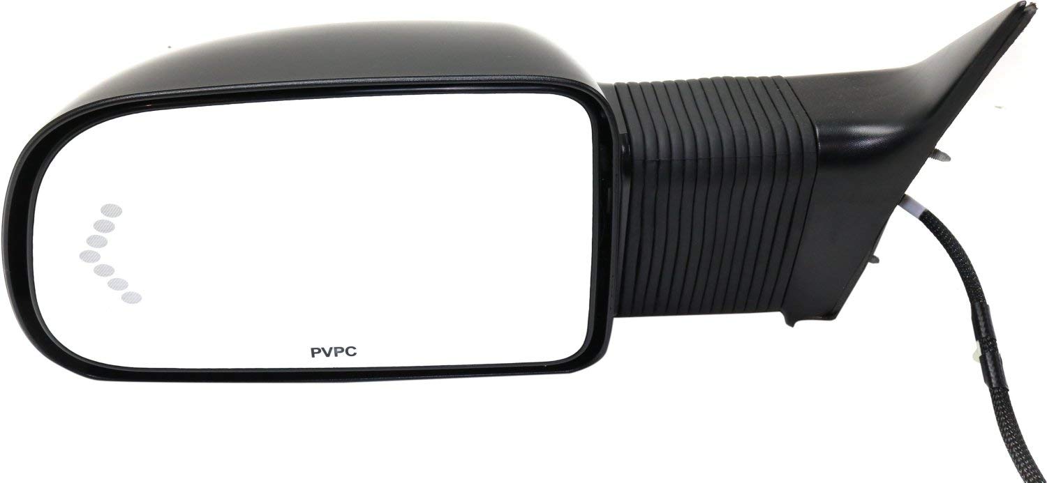 Kool Vue Mirror Compatible With 2000-2006 Chevrolet Suburban 1500, 2000-2006 Chevrolet Suburban 2500, Textured Black, Power, In-glass Signal Light Driver Side