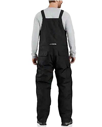 Carhartt Men's Yukon Extremes Loose Fit Insulated Biberall, Black, Medium