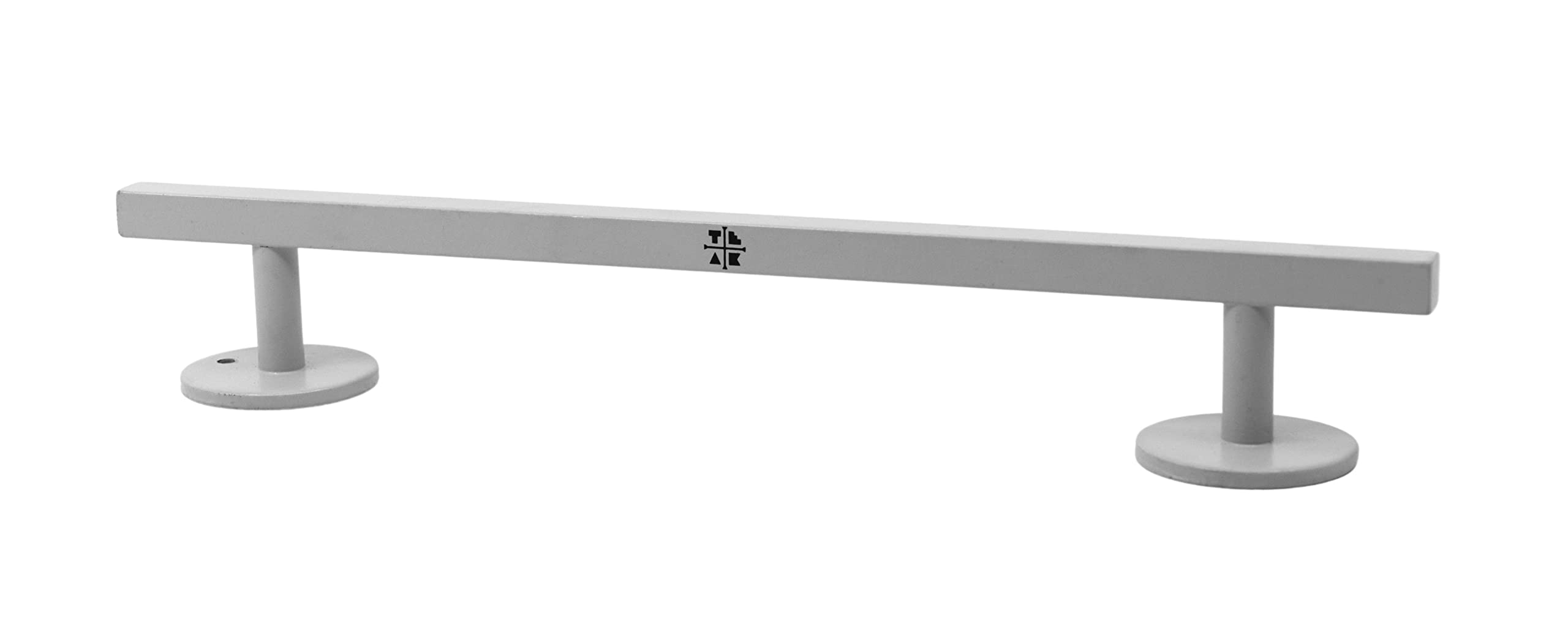 Teak Tuning Straight, Square Fingerboard Rail, 10" - Custom Designed Premium Solid Steel, Matte Powder Coated Finish in Cobalt Blue - Superior Non-Slip Foam Feet