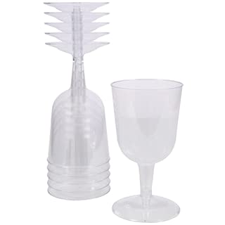 Clear Plastic Wine Glass Stemware 5 Oz