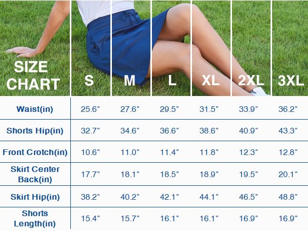 COOrun Women's Golf Skirts with Pocket High Waisted Tennis Skort for Running Workout Sports?WhiteXL?