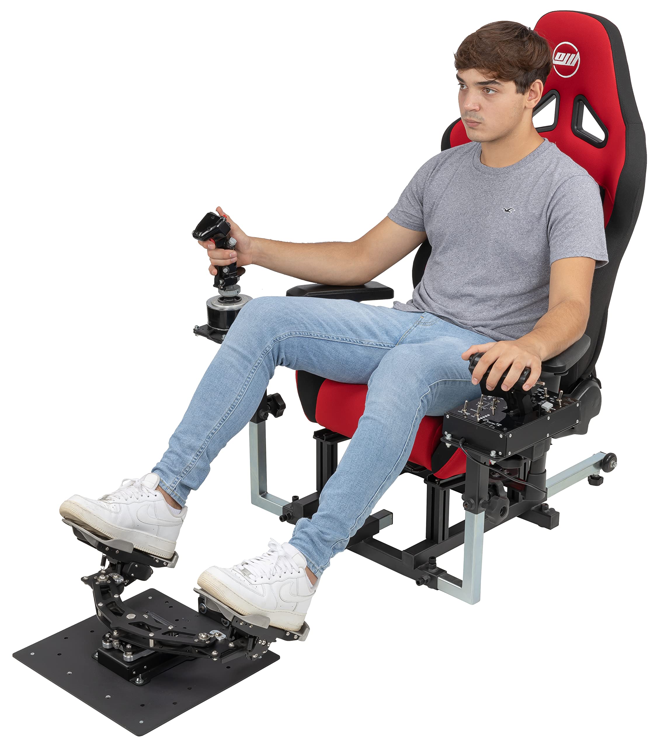 OpenWheeler | Configuration 2 | Flight Simulator HOTAS Side by Side Mount | Fits Thrustmaster Warthog, VirPil WarBRD, MongoosT-50CM2, VKB Gunfighter, WinWing Orion, Super Libra VirPil MongoosT-50CM3