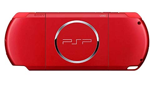 Sony PSP Slim and Lite 3000 Series Handheld Gaming Console with 2 Batteries and Memory Card (Black/Red) (Renewed)