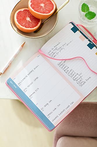 Busy B Mid Year A5 To Do Diary August 2022 - August 2023. Pink A5 Week to View Diary with Notes, Tear-Out Lists & Pockets