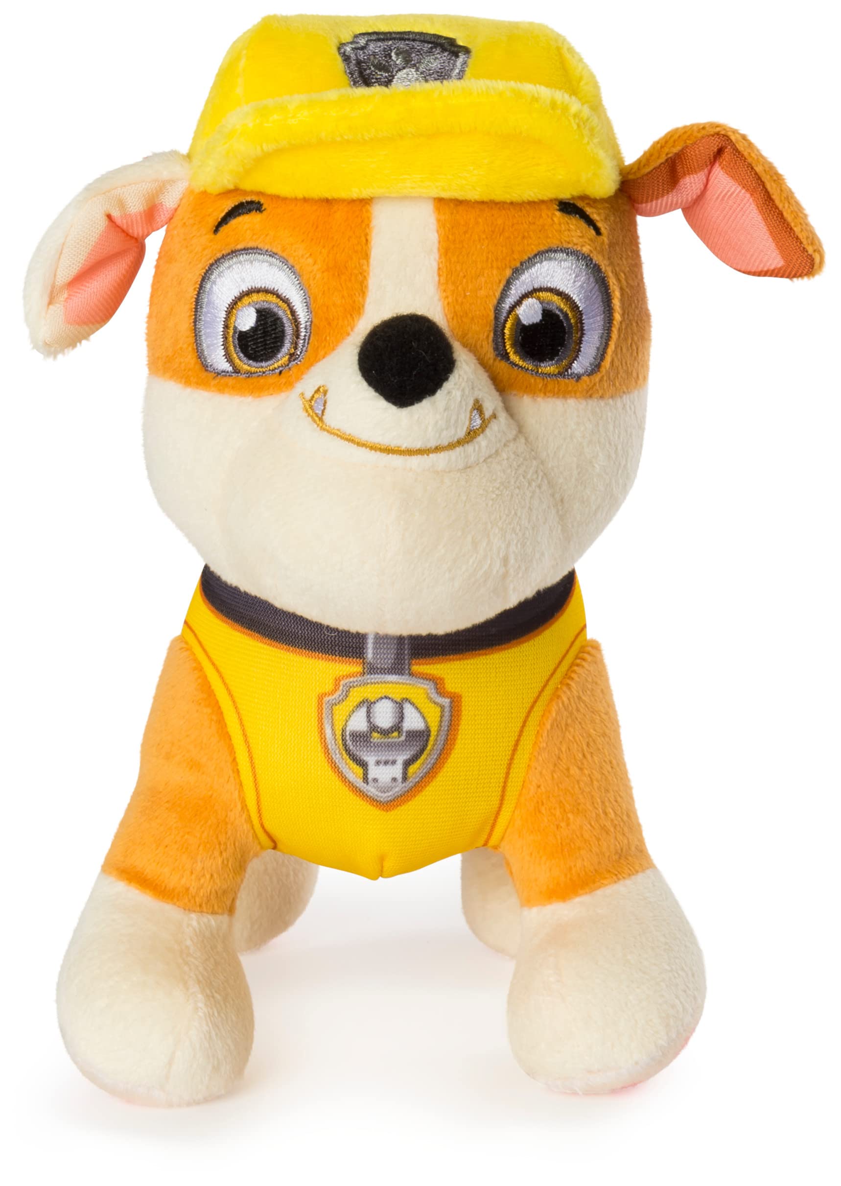 Paw Patrol – 8” Rubble Plush Toy, Standing Plush with Stitched Detailing, for Ages 3 and up