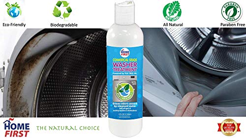 Heavy Duty Washing Machine Cleaner - 2 Treatments/Bottle Helps Remove Odor Causing Residue and the Smell of Stagnant Water Even Behind The Drum of Your Front or Top Load Washing Machine - 2 Pack