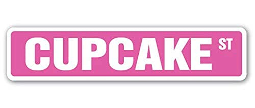 Streets Signs ST AVE DT Cupcake Vintage Wall Decoration Home Garden Kitchen Art Sign 4x16 inch