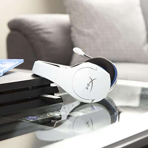 HyperX HHSS1C-KB-WT/G Cloud Stinger Core β Wireless Gaming Headset, for PS4, PS5, PC, Lightweight, Durable Steel Sliders, Noise-Cancelling Microphone - White