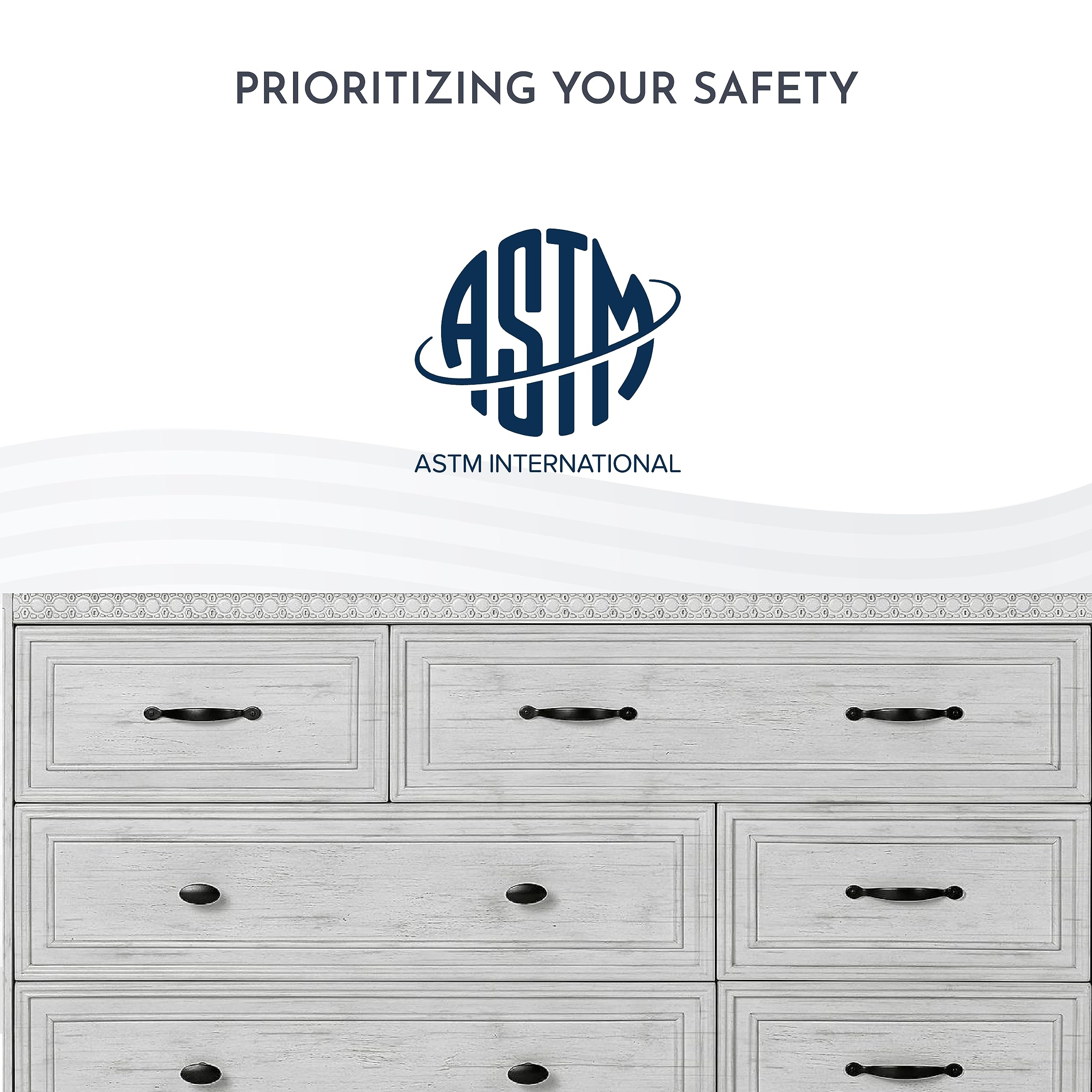 Evolur Madison Double Dresser in Antique Grey Mist