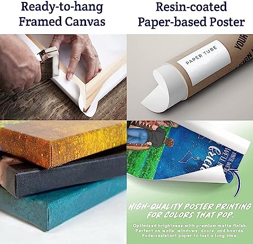 Math Teaches Us How To Persevere Make Connections Think Framed Canvas - Unframed Poster - Math Canvas - Math Posters - Art Classroom Decorations School - Gifts For Math Students