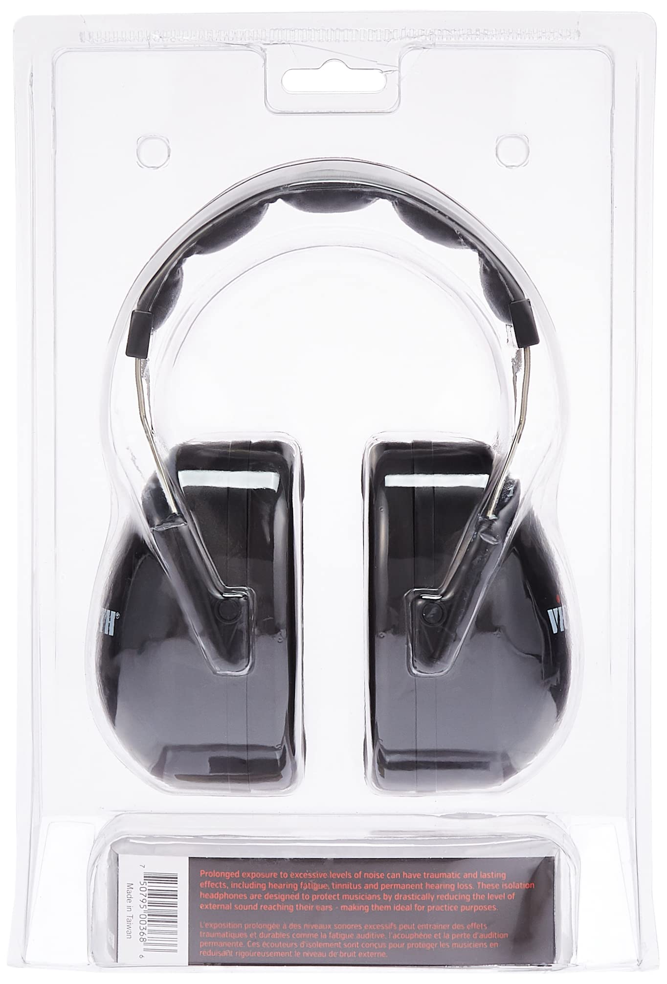 Vic Firth DB22 Isolation Headphones for Hearing Protection, Black, 4.2 in*12.1 in*7.2 in