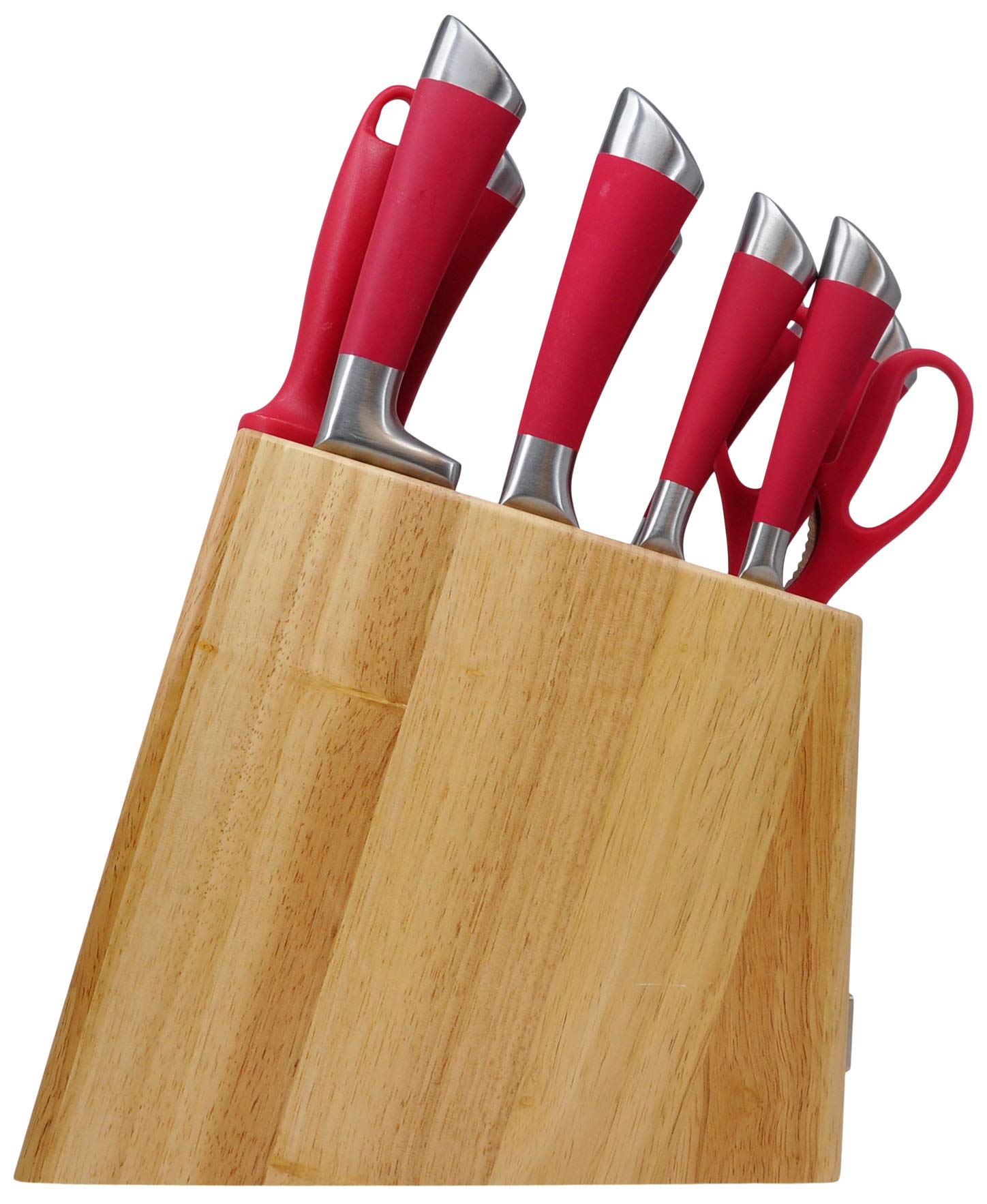 Cuisinart C77SS-11PRDGR 11-Piece Arista Collection Cutlery Stainless Steel Knife Block Set, Red