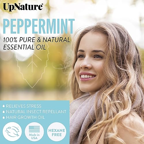 Peppermint Essential Oil Roll On - Topical Peppermint Oil - Relieves Head Tension, Pregnancy Essentials, Reduces Stress & Soothes Aches- Premium Quality, Therapeutic Grade Aromatherapy Oil