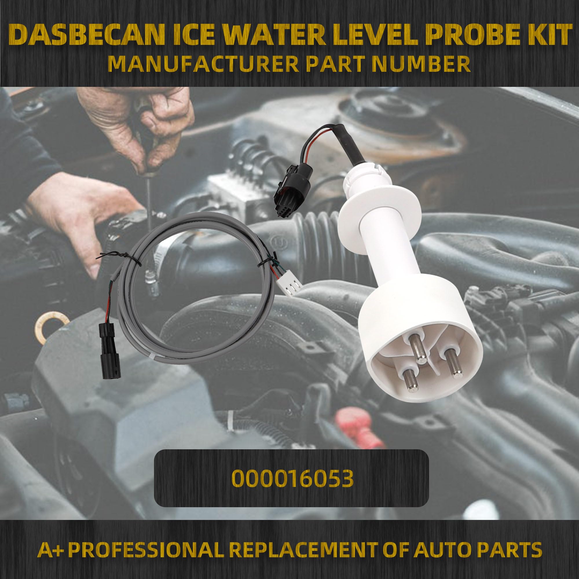 Dasbecan 000016053 Ice Water Level Probe Kit Compatible with Manitowoc Ice Machines Commercial LCE Maker Parts with Harnes
